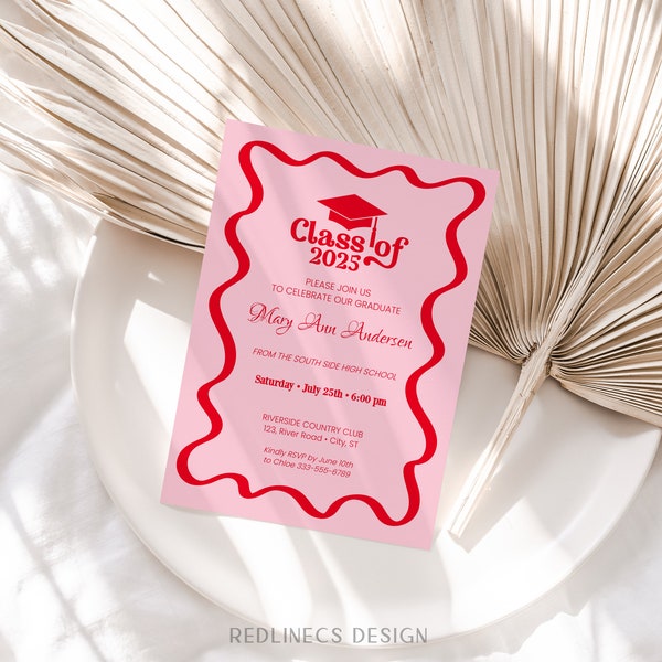 Retro Graduation Party Invitation - Etsy