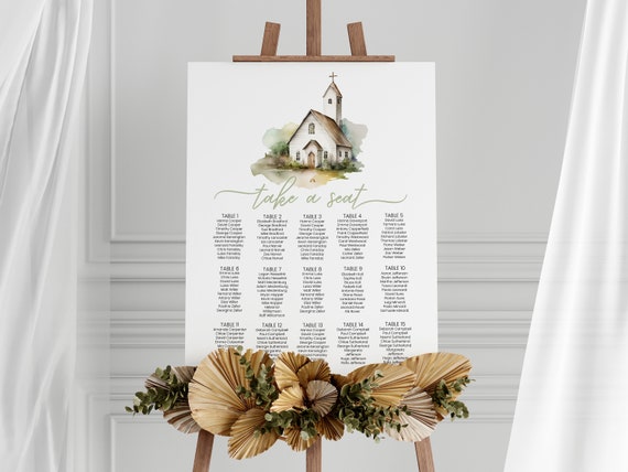Church Seating Chart Template