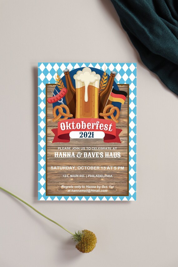 Oktoberfest Invitation Printable Digital Instant Download - Etsy