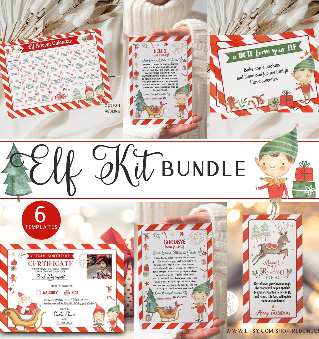 Elf Kit Bundle, Christmas Elf Activity for Kids, Elf Arrival Letter ...