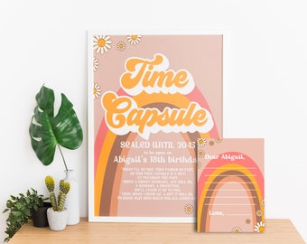 Time Capsule Sign Printable and Matching Message Cards Black | Etsy