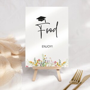 Wildflowers Graduation Table Top Signs Template Bundle, 5x7 and 8x10 ...