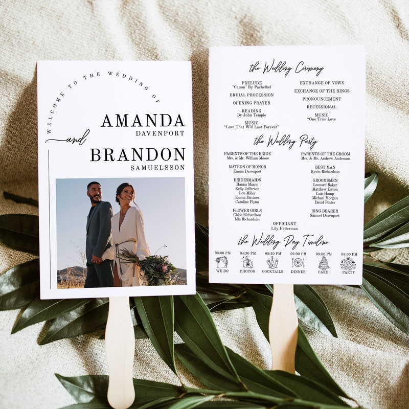Wedding Program Fan - Etsy