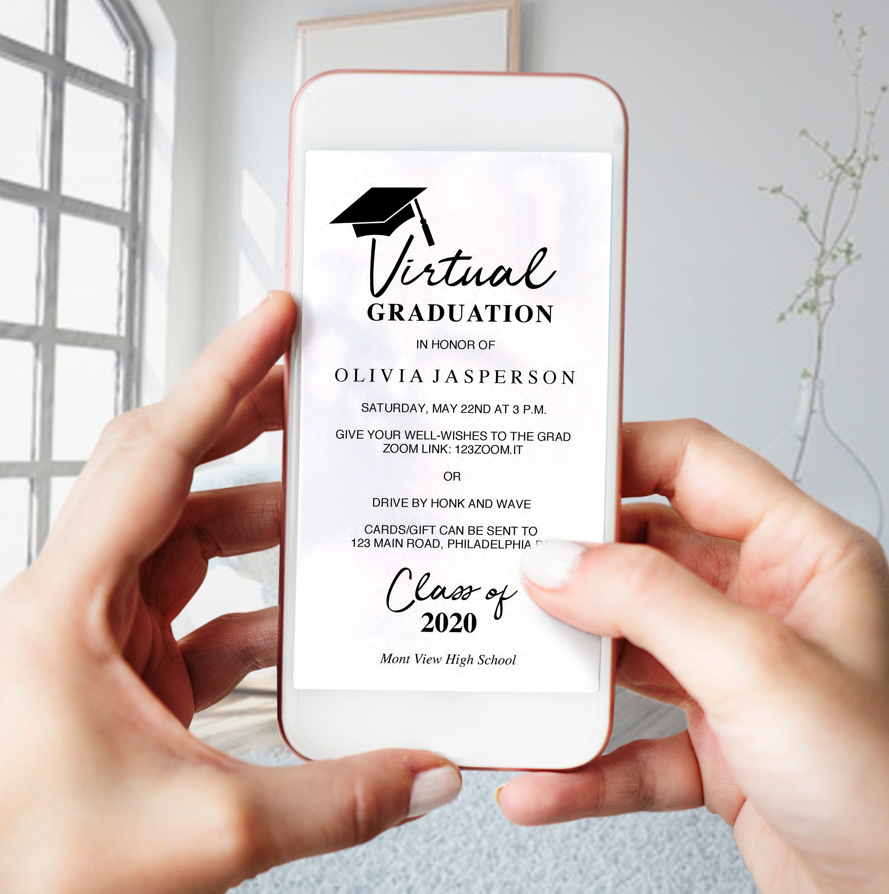 Virtual Graduation Party Digital Invite Cards And Gifts By Mail Drive 