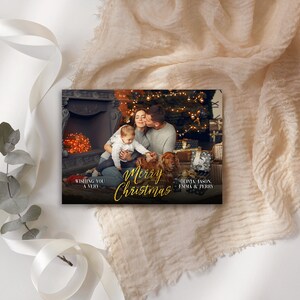 Printable Holiday Card Template, Photo Holiday Card, Minimalist ...