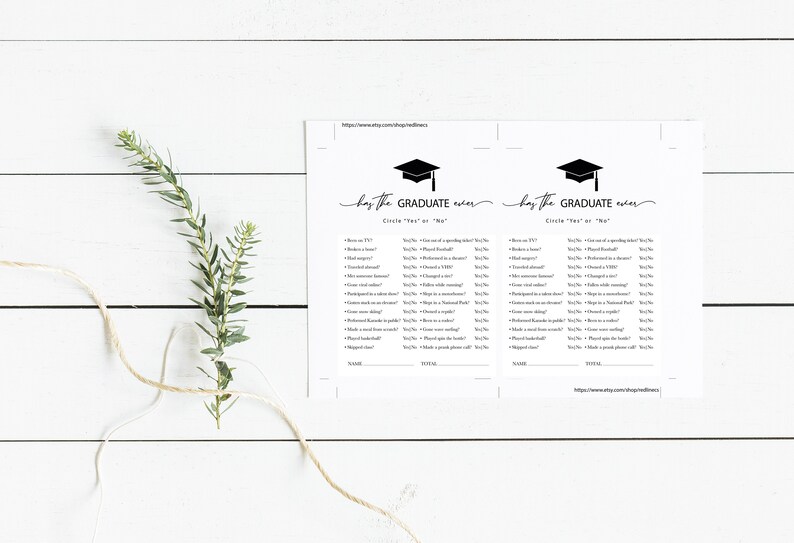 Graduation Game Printable, Graduate Quiz for Grad Party Fun ...