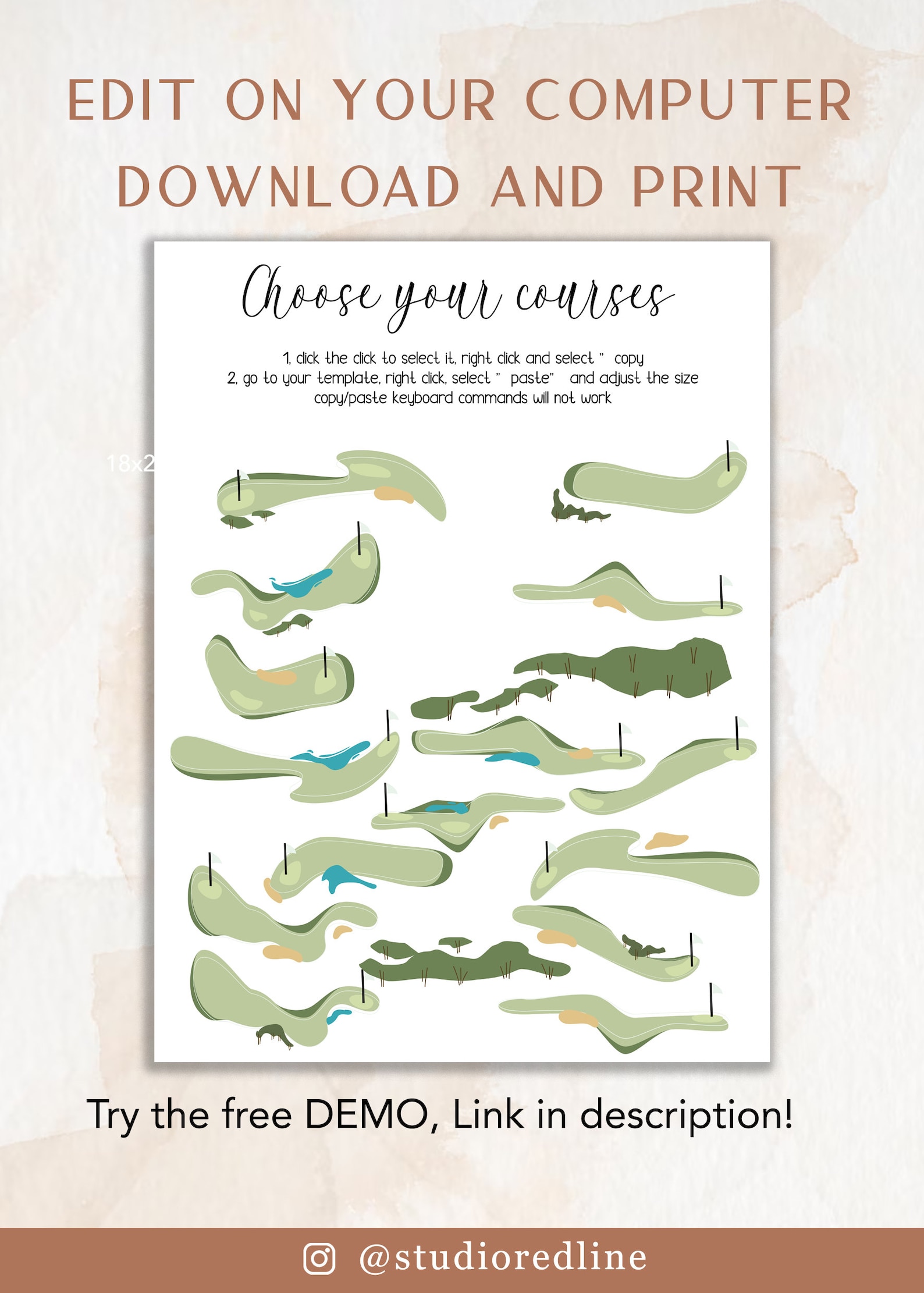 Golf Wedding Seating Chart Sign, Golf Courses Party Seating Table ...