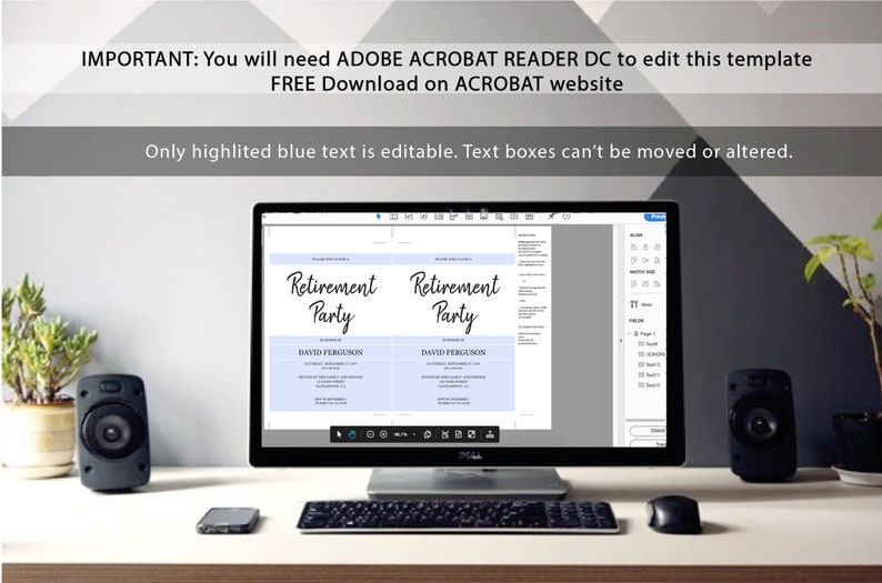 Retirement Party Invitation Calligraphy Card Printable - Etsy