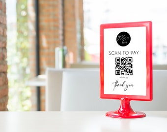 Qr Code Sign for Desk - Etsy