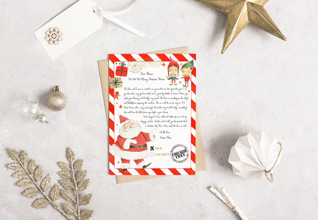 Letter From Santa, Personalized Letter From Santa Claus, Letter From ...