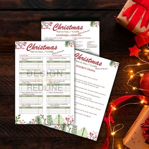 Christmas Family Games Printable, Fun Holiday Party Games for Families ...