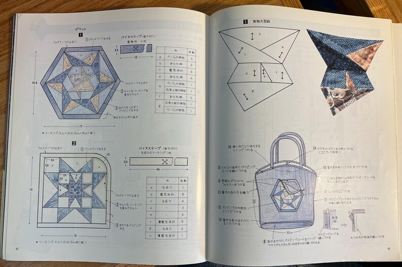 Japanese Pattern Book for Quilted Bags - Etsy