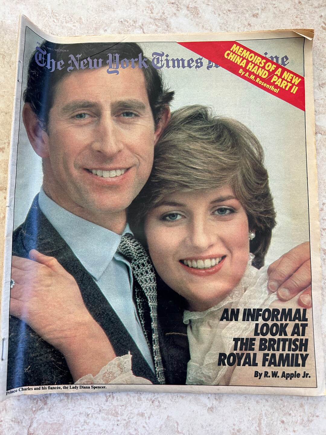 The New York Times Magazine Charles & Diana july 26 1981 - Etsy