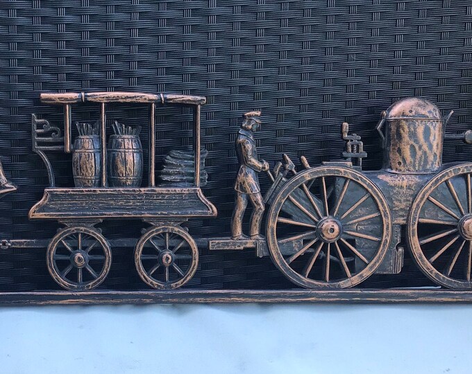 Coppercraft Wall Plaque-train Wall Decor-steam Engine-old West Olde ...