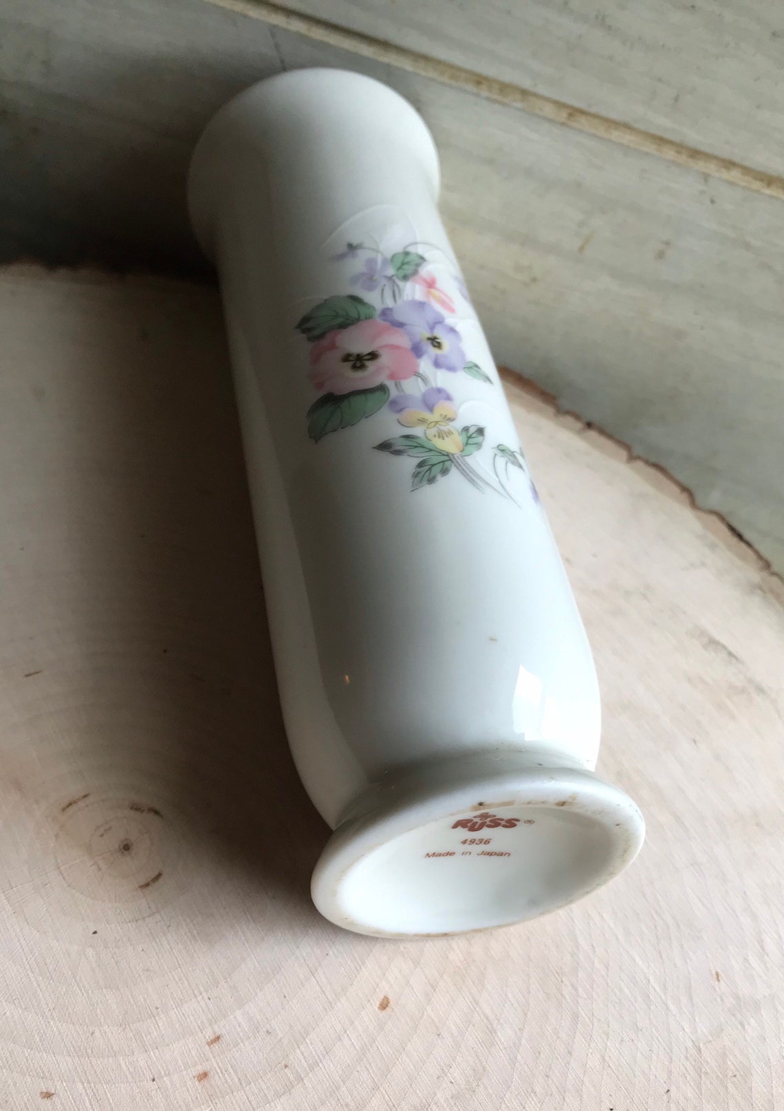 Ceramic Bud Vase-russ 4936-japan-violets-pansies-flowers - Etsy