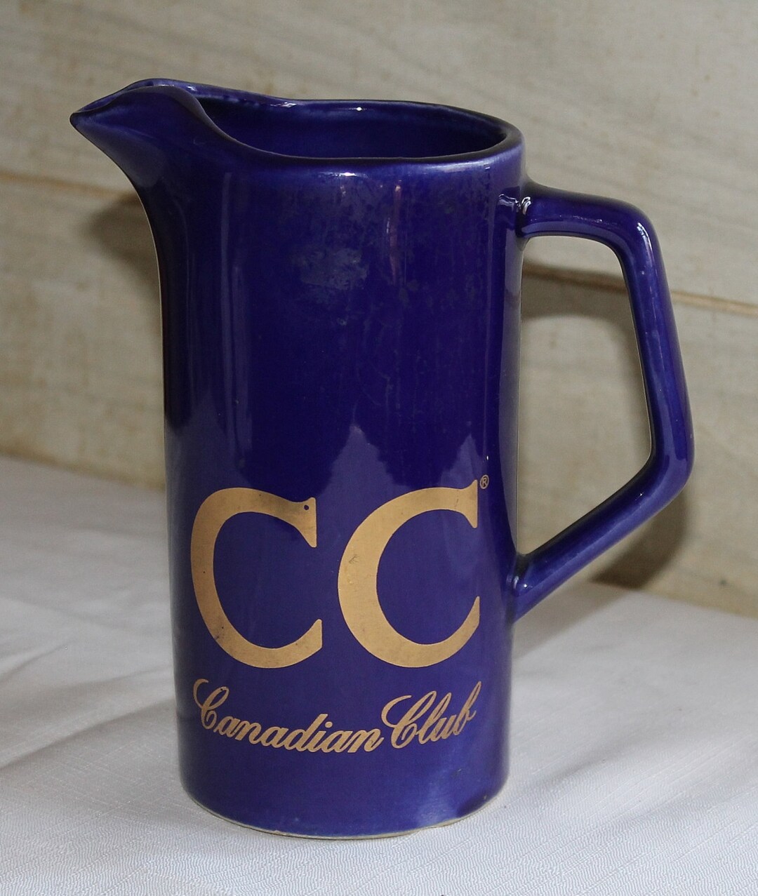 Canadian Club Ceramic Pitcher CC Cobalt Blue and Gold - Etsy