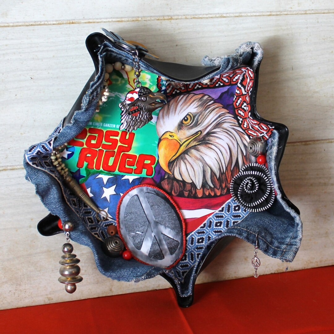 Harley Davidson/ Easy Rider Wall Hanging Art Repurposed - Etsy