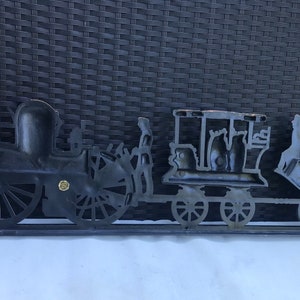 Coppercraft Wall Plaque-train Wall Decor-steam Engine-old West - Etsy