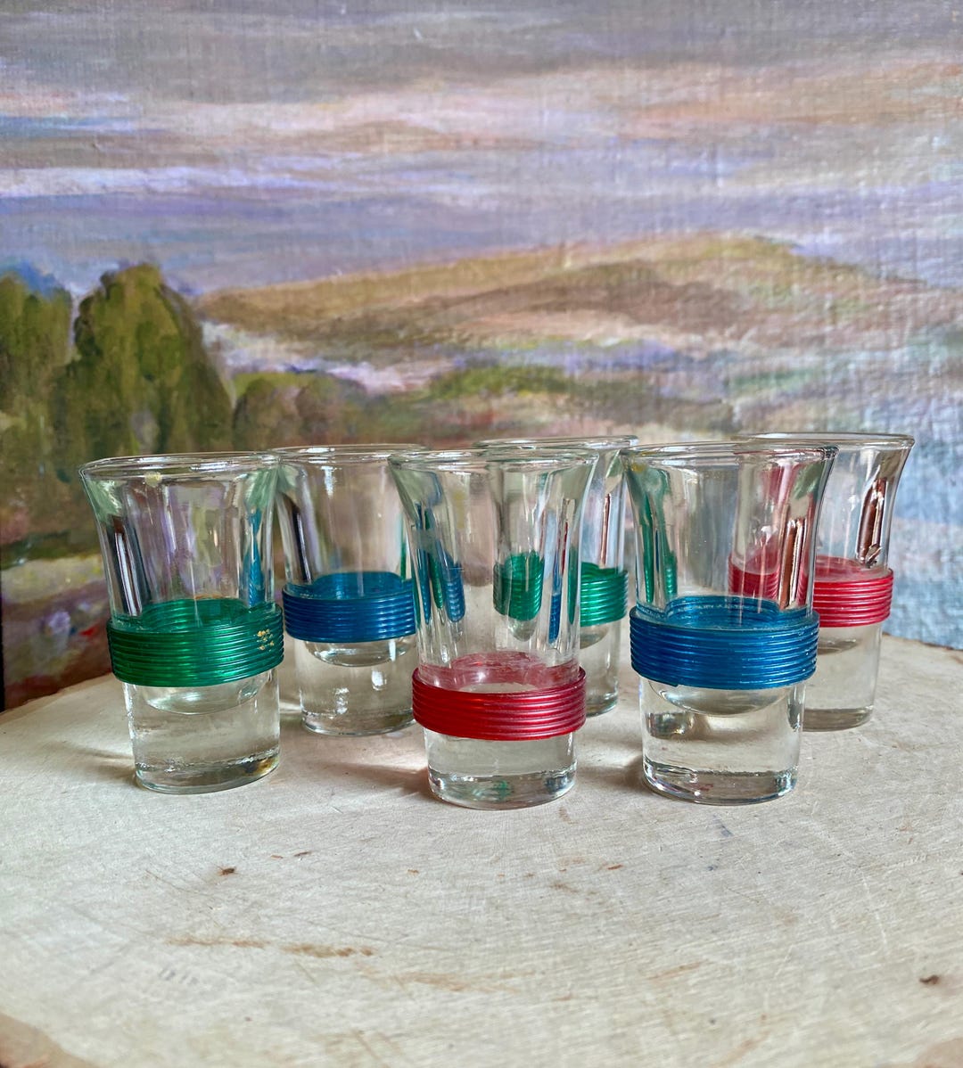 Retro Shot Glasses-set of 6-mid Century-blade Runner Shot Glasses ...