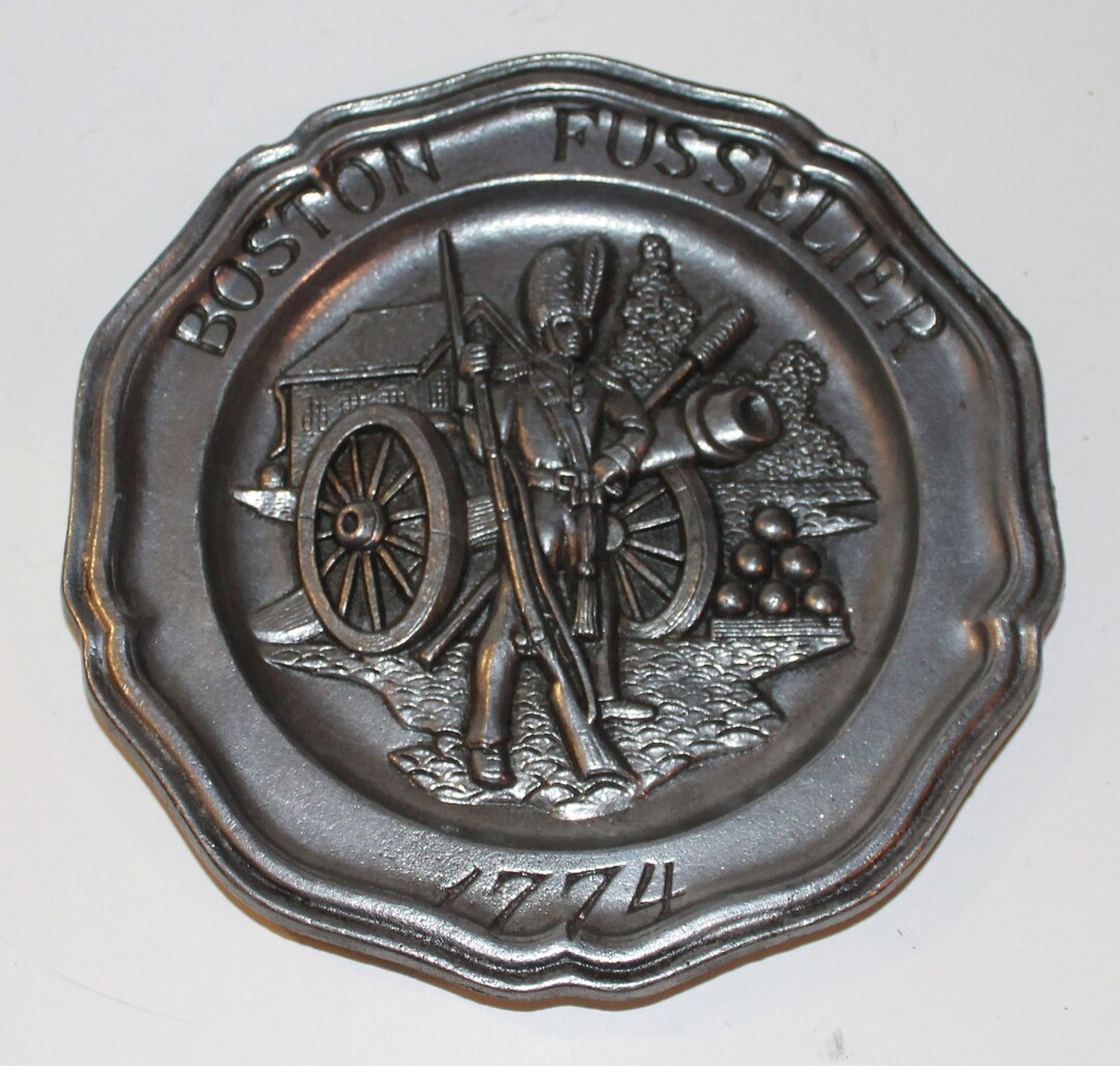 Vintage Boston Fusselier Pewter Plate – 1774 Sexton Commemorative - Etsy