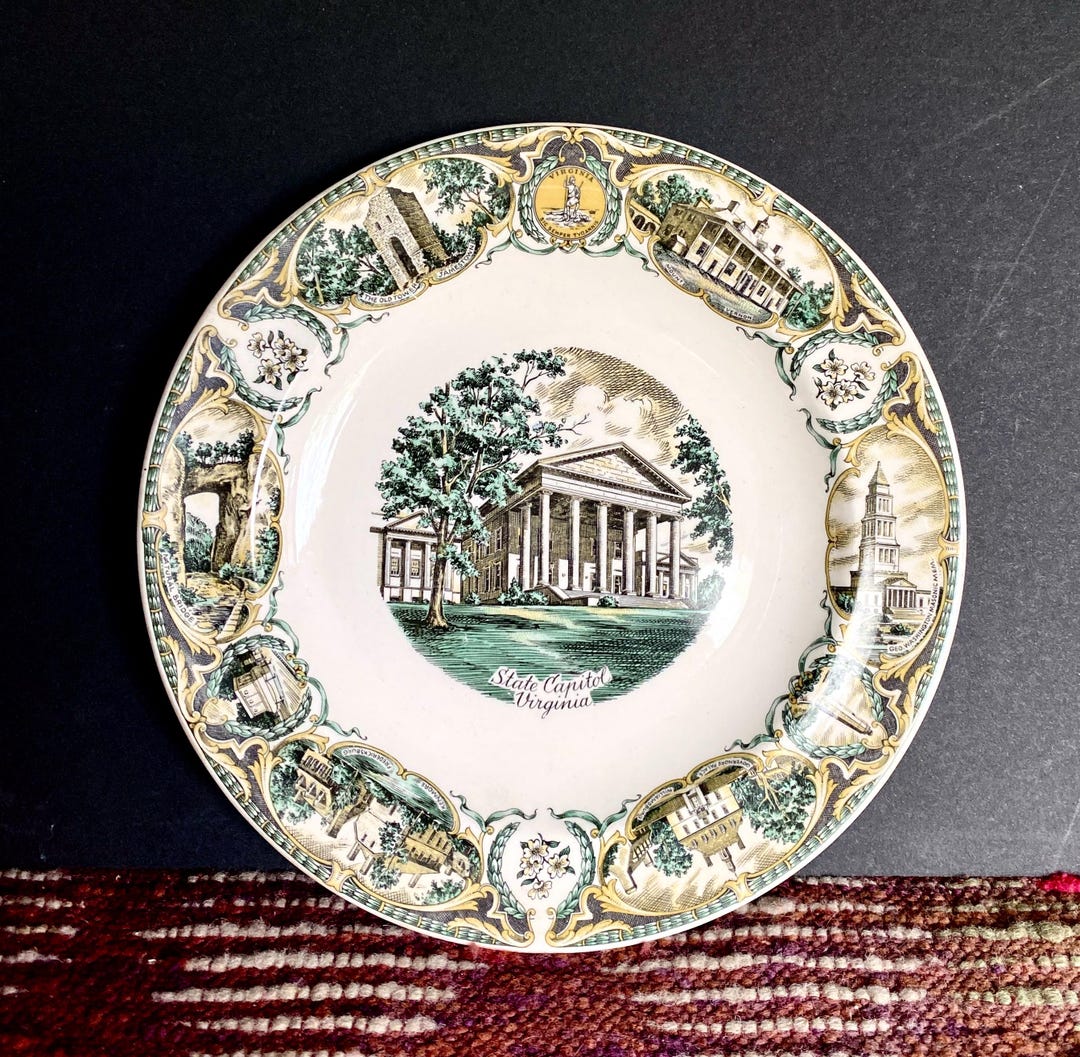 Virginia State Capital Porcelain Plate-souvenir-collectible-americana ...