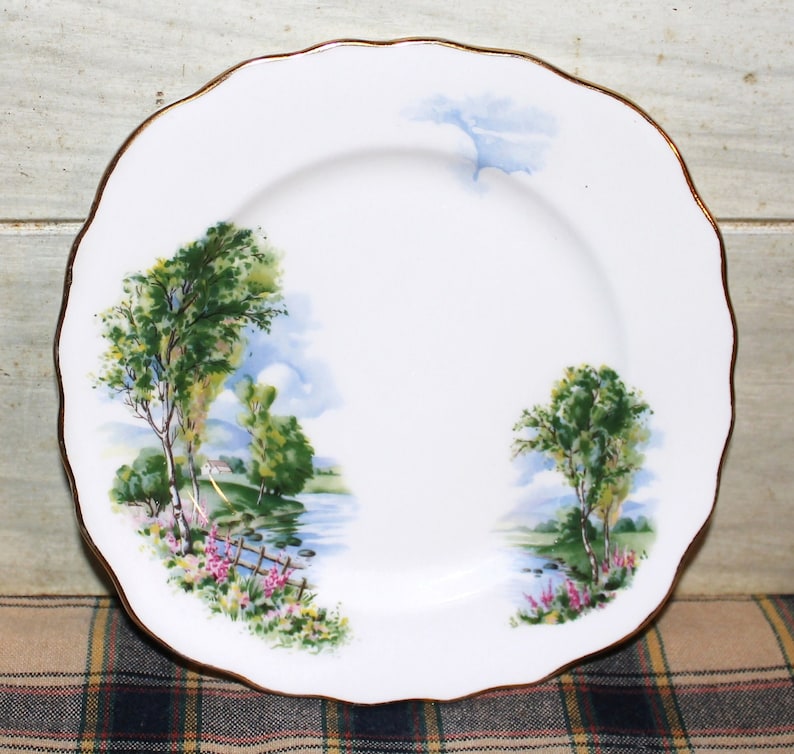 Colclough Bone China Plate-summer Scene Pattern B9 - Etsy