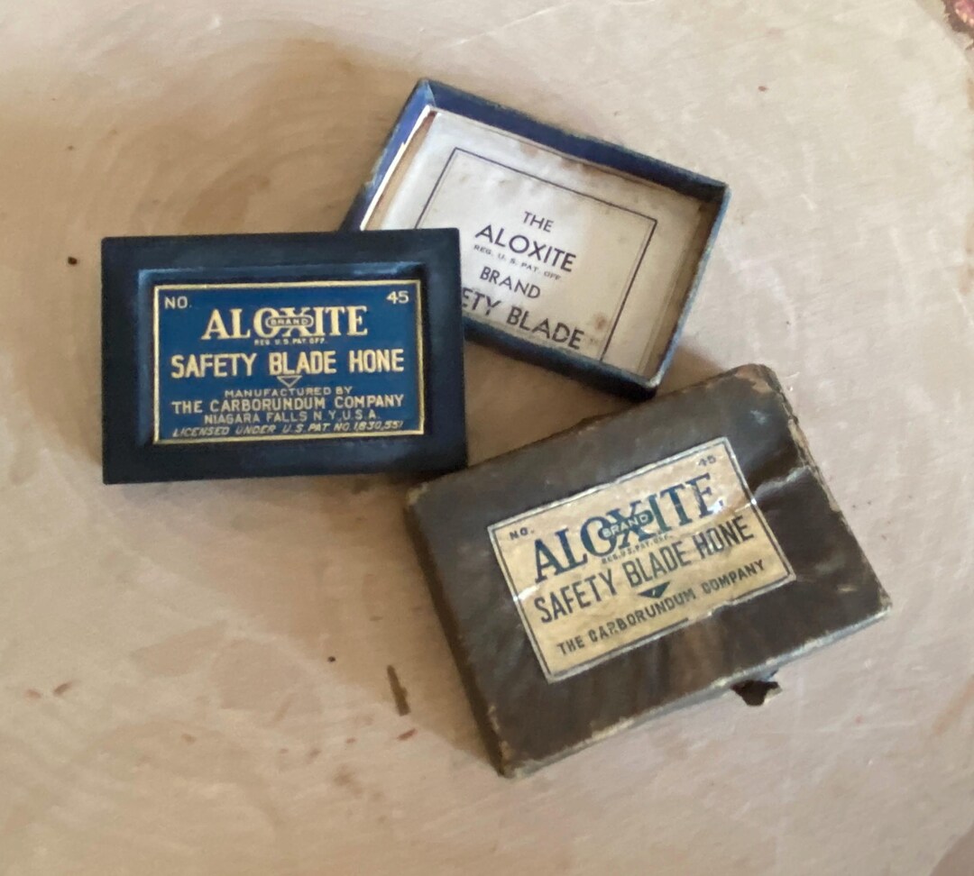Vintage Aloxite Safety Blade Hone-collectibles-niagra Falls Ny-blade ...