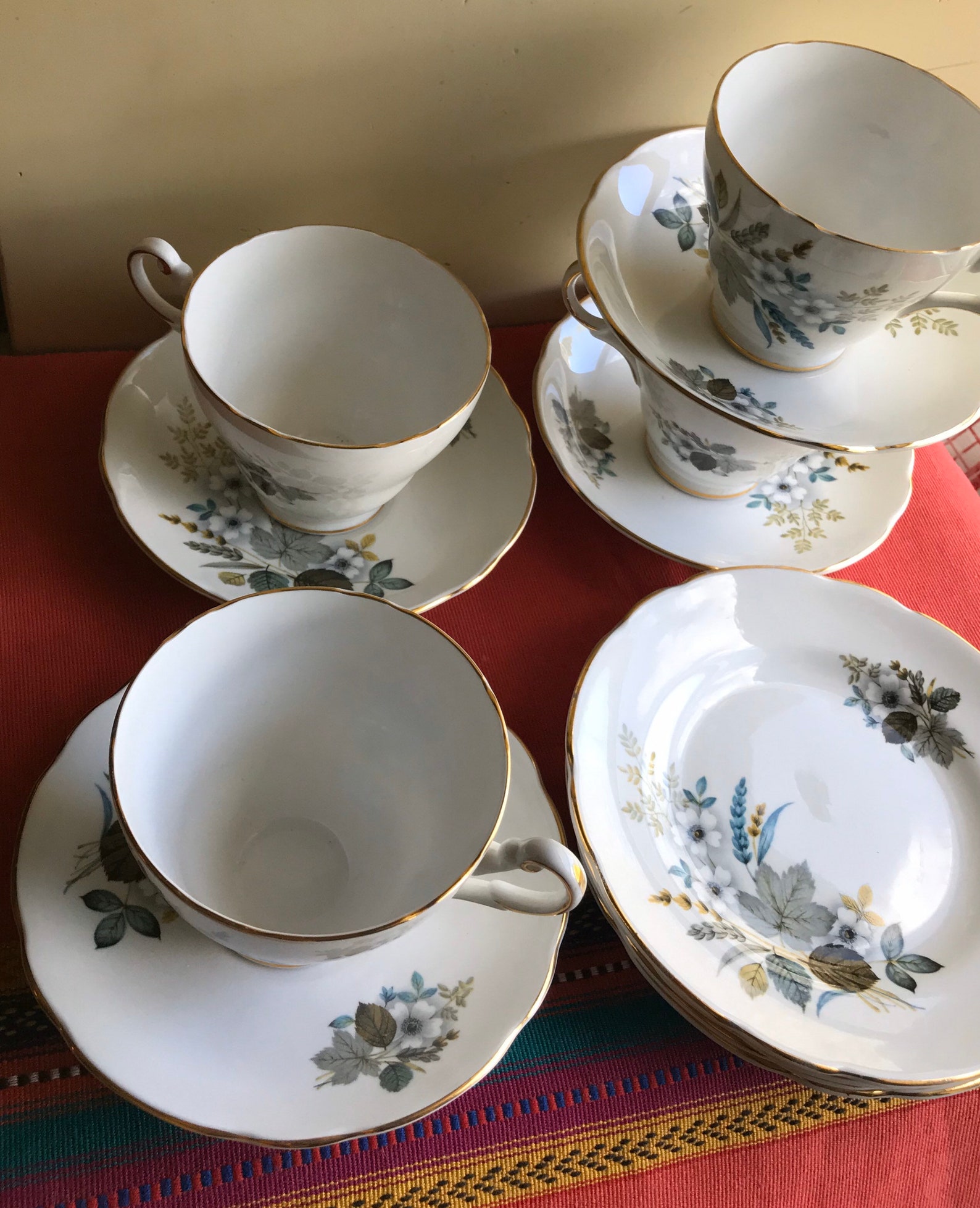 Regency English Bone China Tea Set-harvest Bouquet-bought in | Etsy