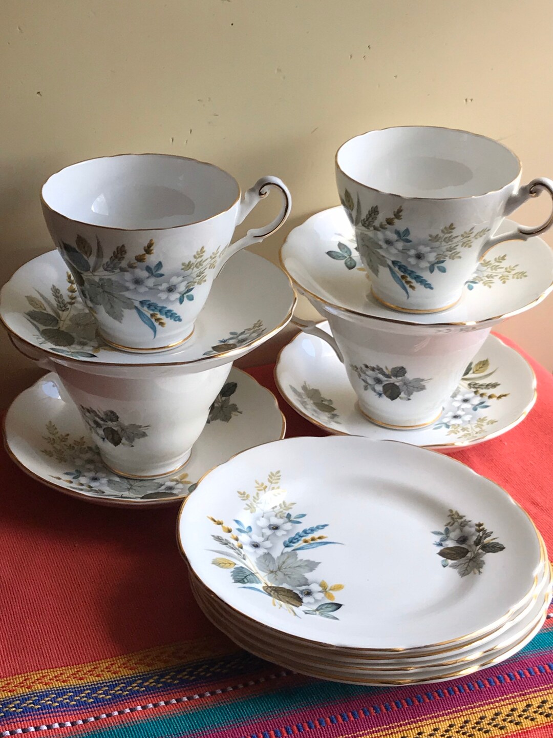 Regency English Bone China Tea Set-harvest Bouquet-bought in Bermuda ...