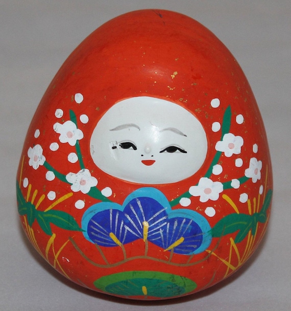 Hime Daruma Doll-Paper Mache Figurine-Doll-Hachiman Hariko | Etsy