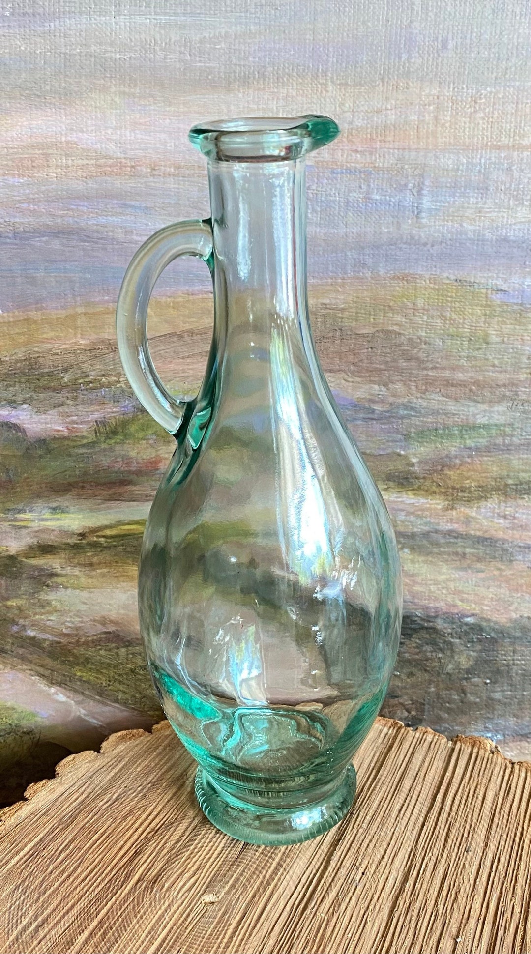 Tall Green Glass Decanter-bud Vase-ace 450 - Etsy