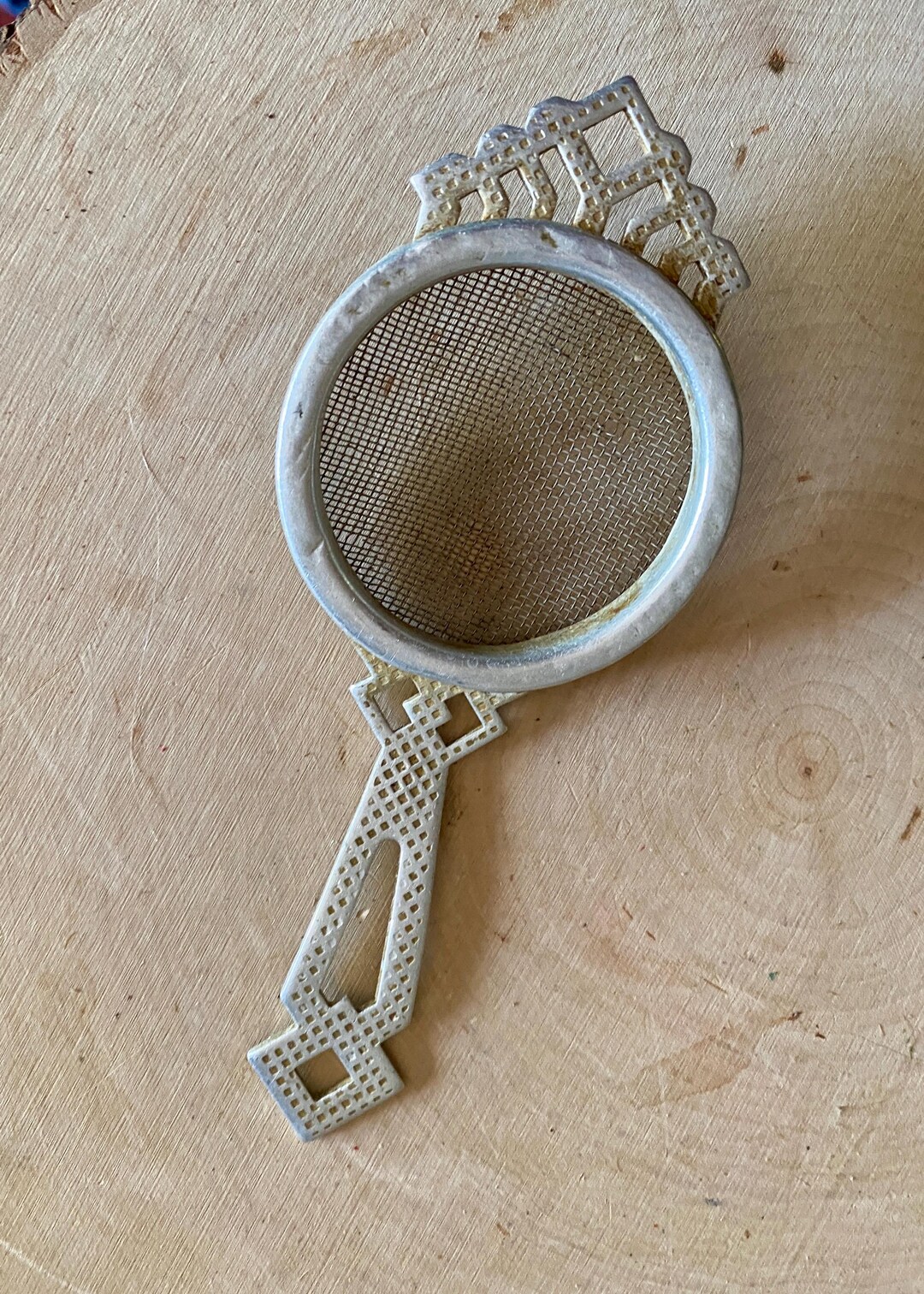 Vintage Aluminum Mesh Strainer-silver-hand Held-kitchen Tool ...