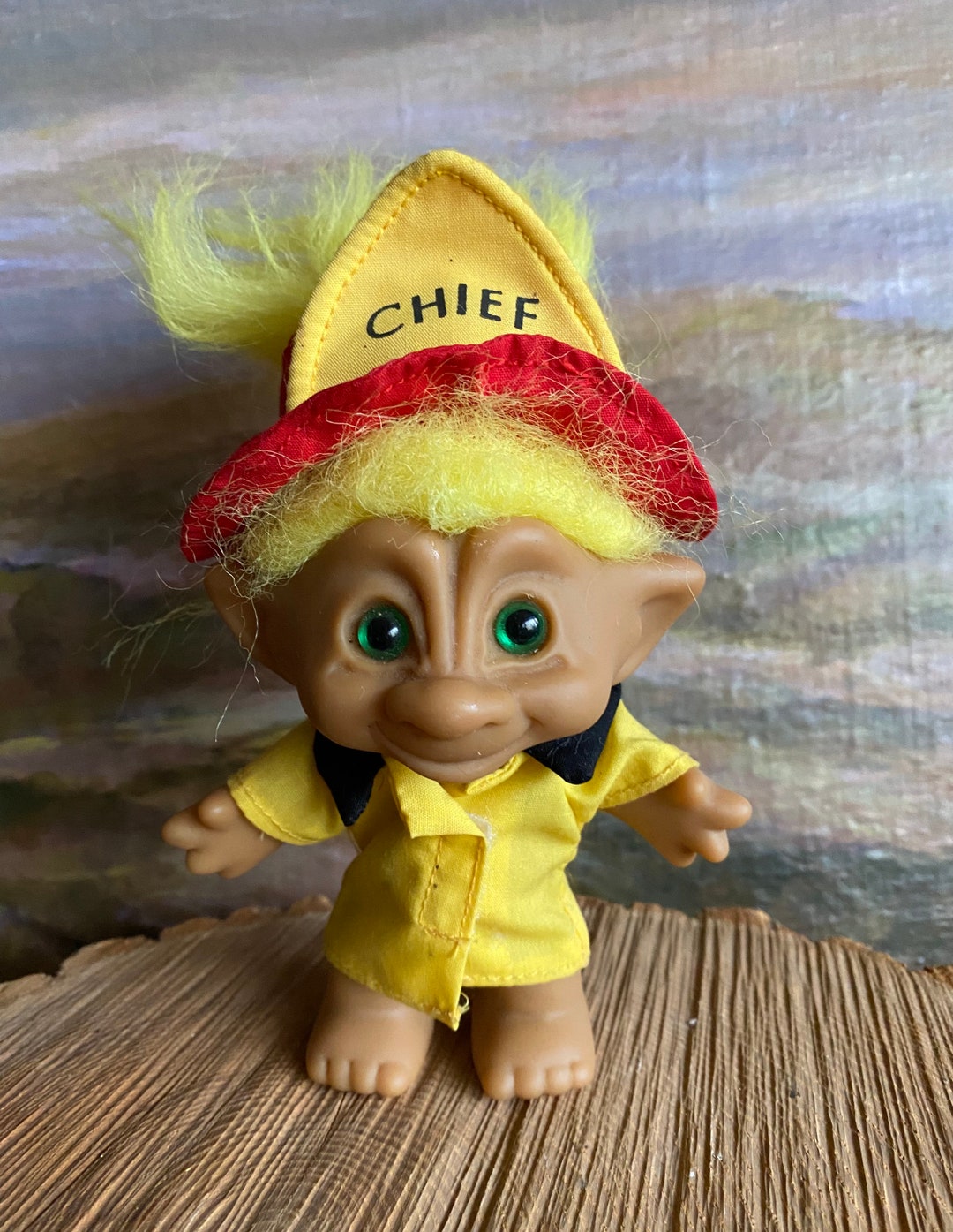 Fire Chief Troll-large Troll-1980s-ace Treasure Troll Doll-rare Troll ...