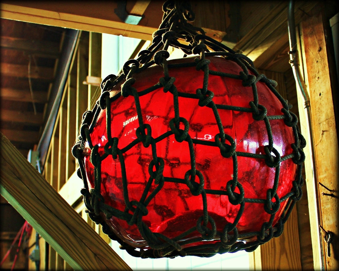 Photograph-old Red Glass Fishing Float-newport Fish Market-8 X 10 ...