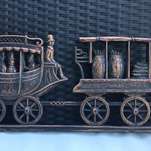 Coppercraft Wall Plaque-train Wall Decor-steam Engine-old West - Etsy