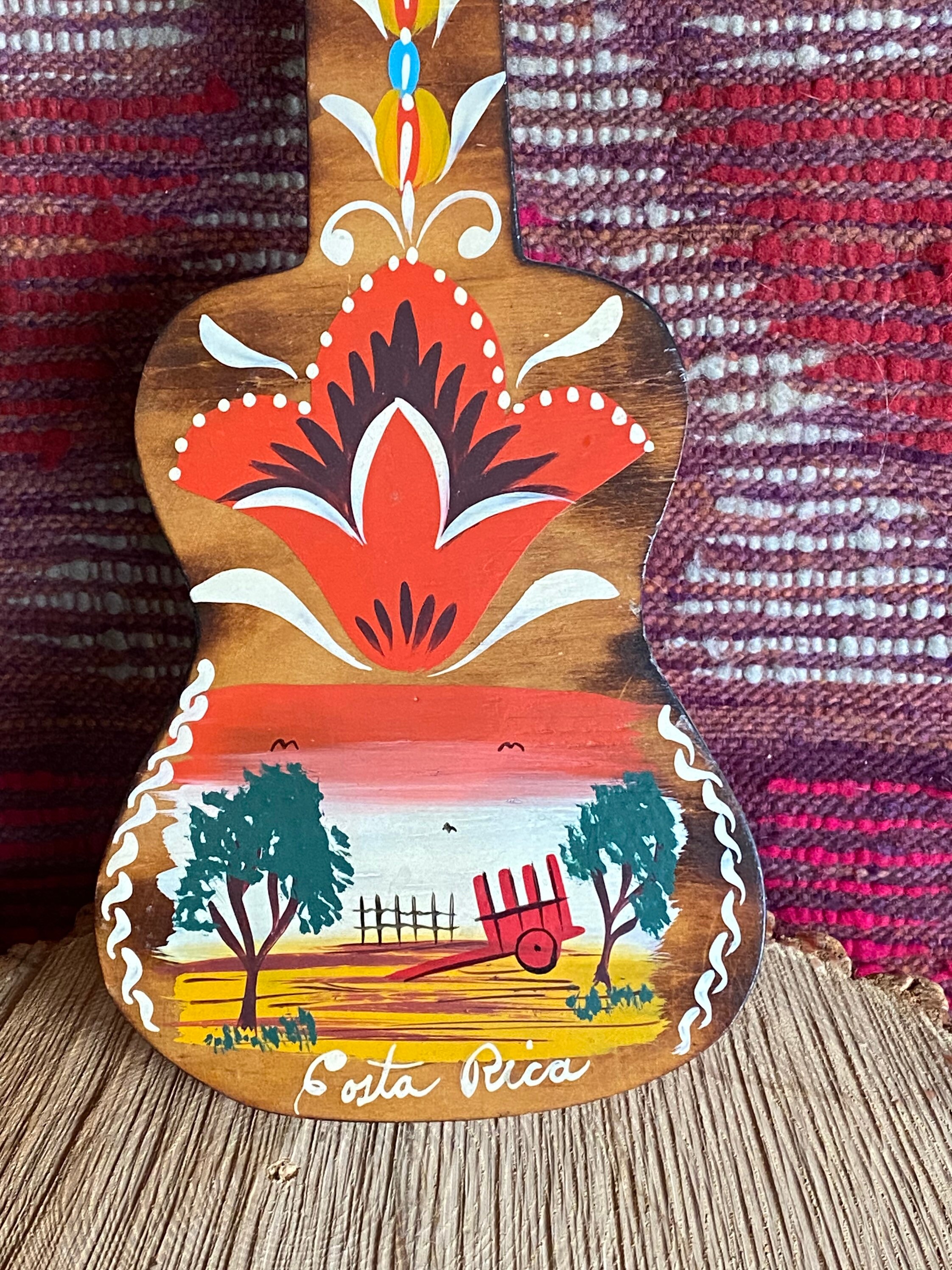 Boho-Home Decor-Wall Hanging-Central America Vintage Costa Rica Guitar ...