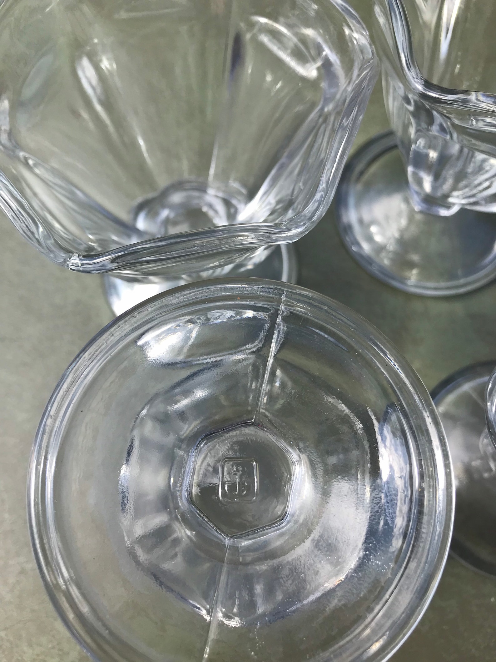 Retro Ice Cream Parlor Glasses-set of 4-anchor Hocking-ice - Etsy