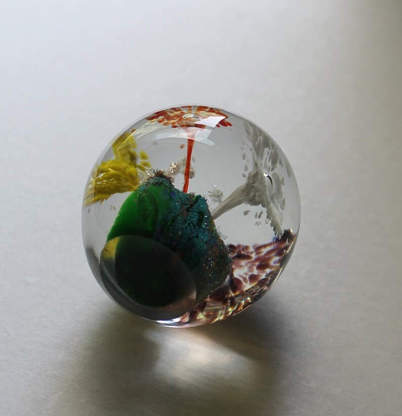 Hand Blown Glass Art Paperweight Vintage Millefiori Design - Etsy
