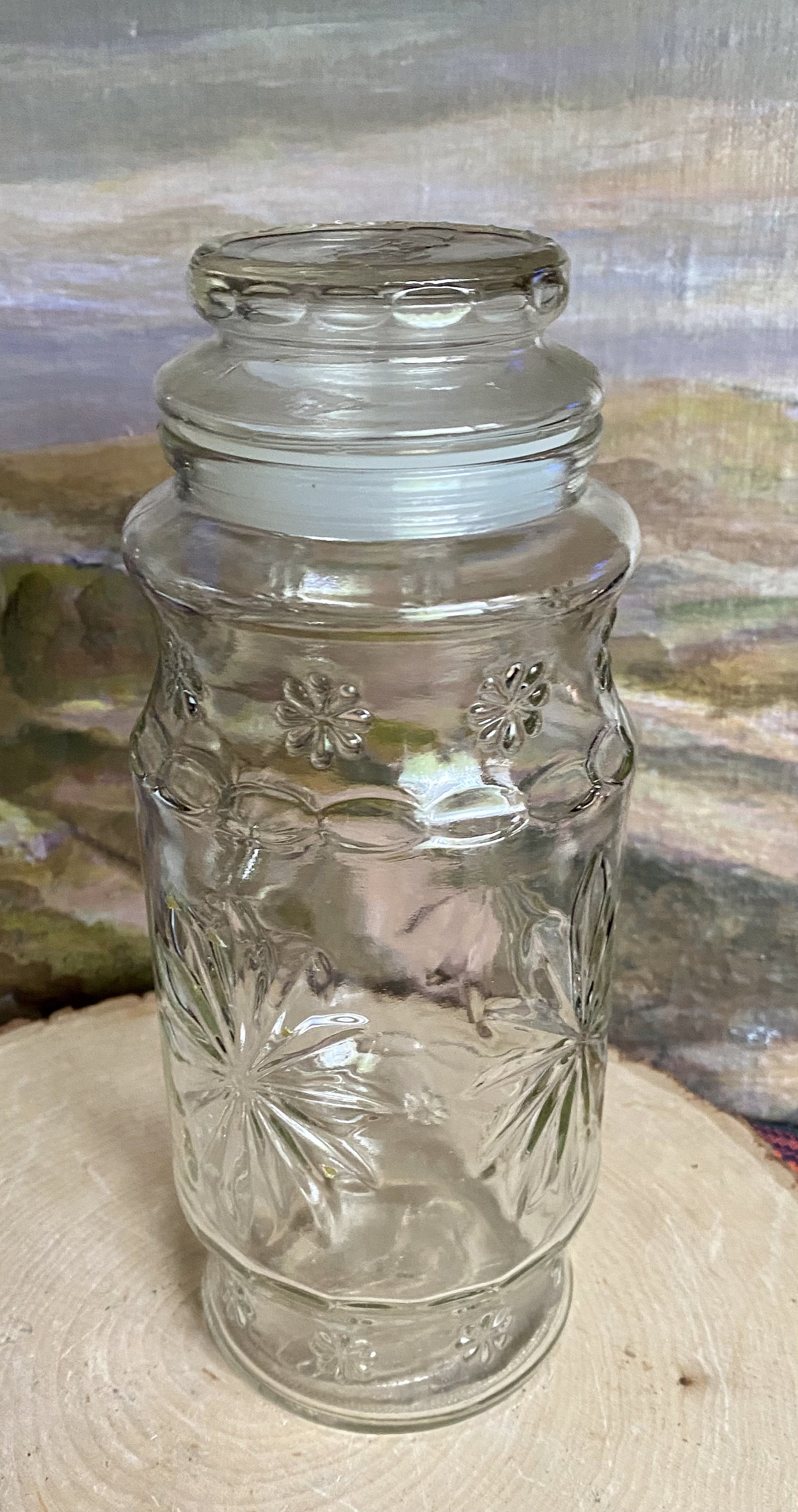 Vintage Planter Peanuts Glass Container-1980-anchor Hocking-large Size ...