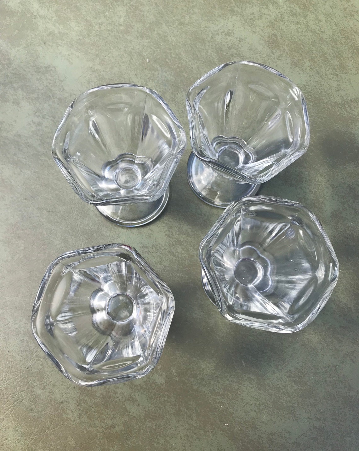 Retro Ice Cream Parlor Glasses-set of 4-anchor Hocking-ice - Etsy