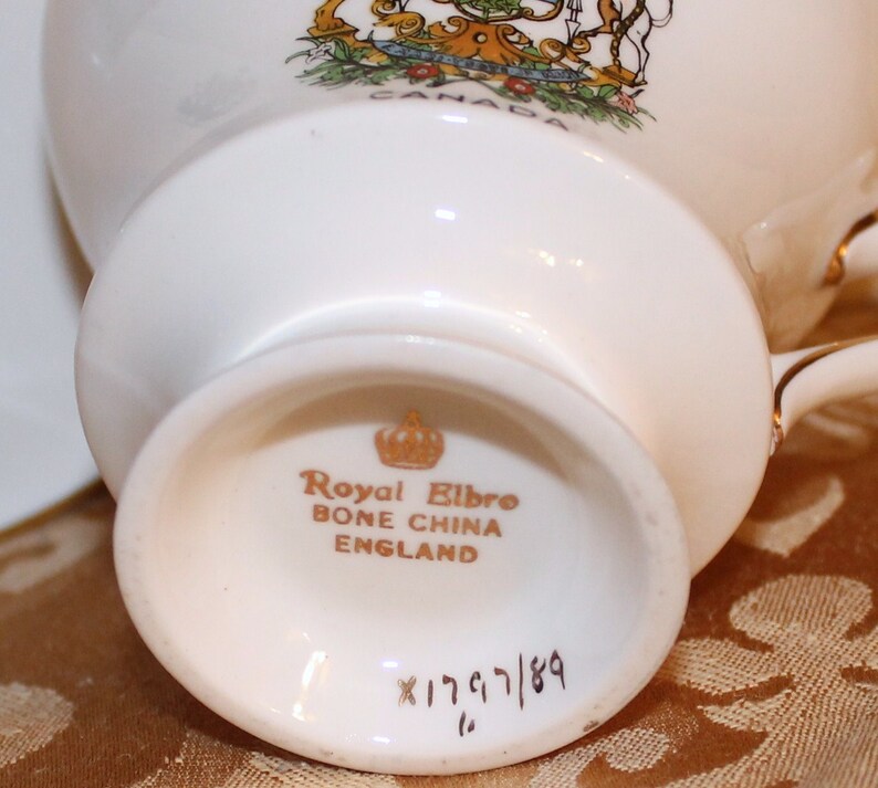 Vintage Royal Elbro Bone China Cup and Saucer Canada Made - Etsy