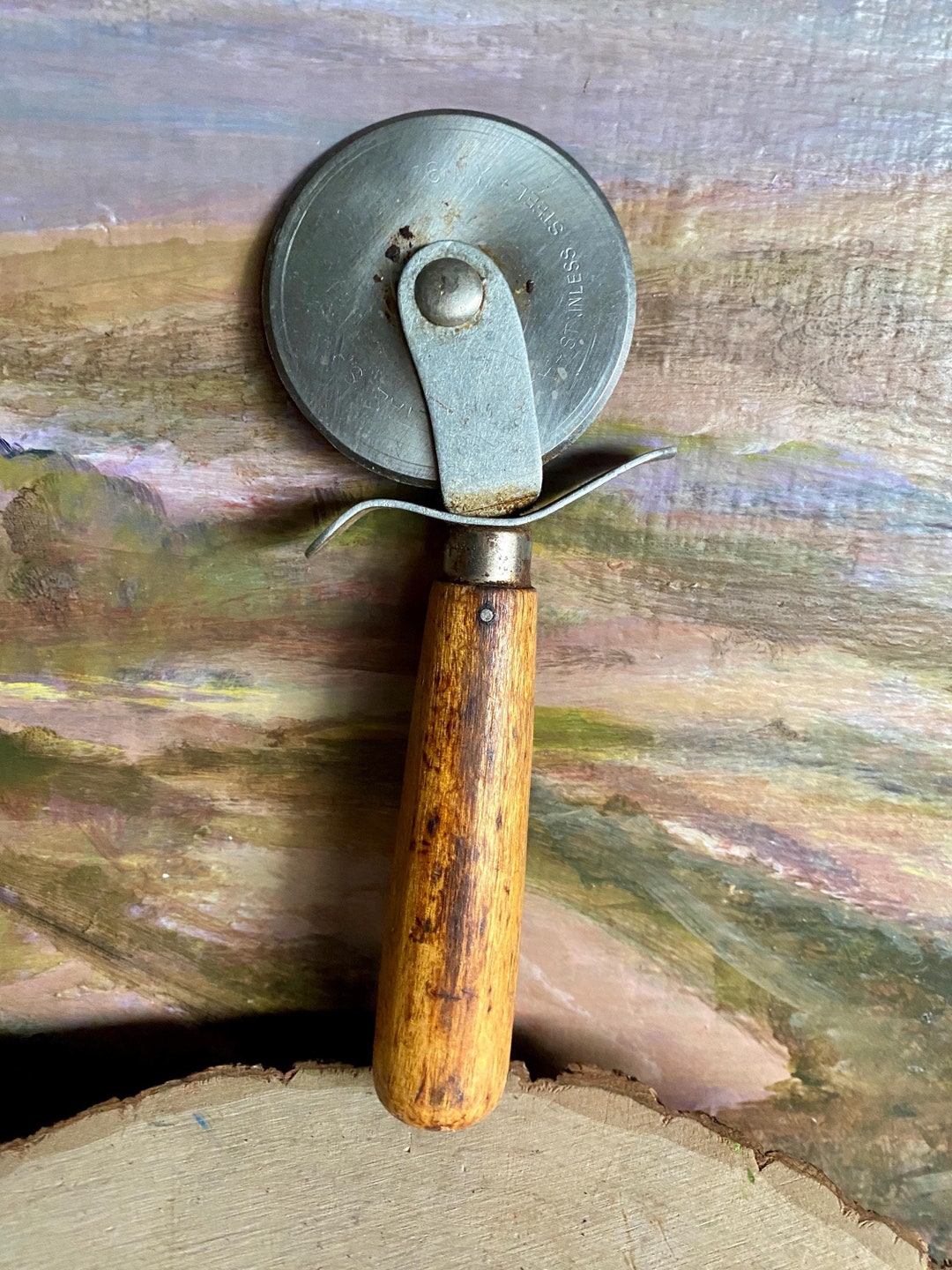Vintage Pizza Cutter-allied Metal NY, Ny-vintage Kitchen-farmhouse ...
