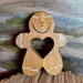 Hand Carved Wooden Gingerbread Man - Etsy UK