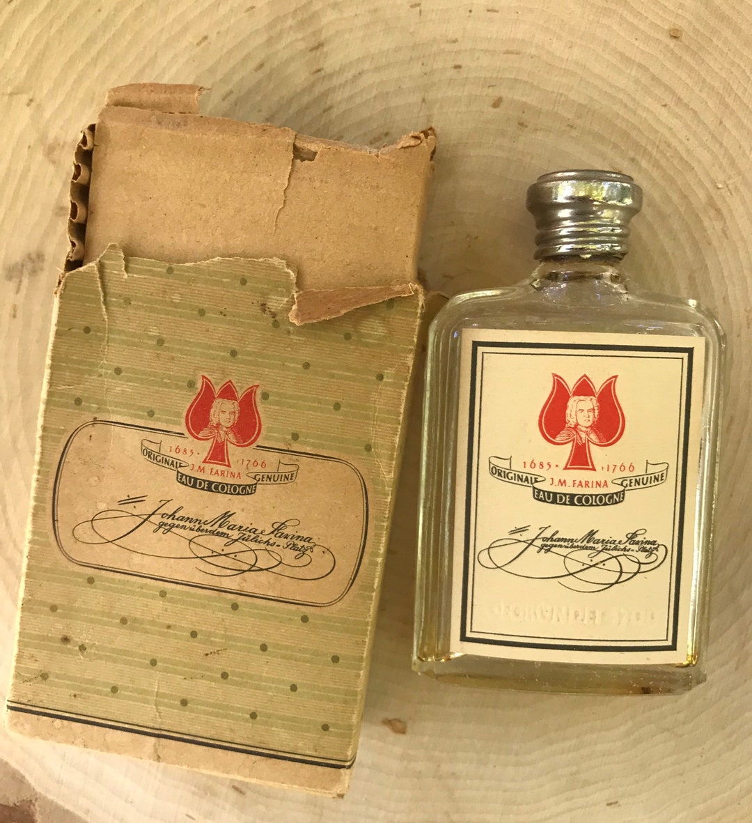 Vintage Johan Maria Farina Eau De Cologne Perfume Bottle and Box ...