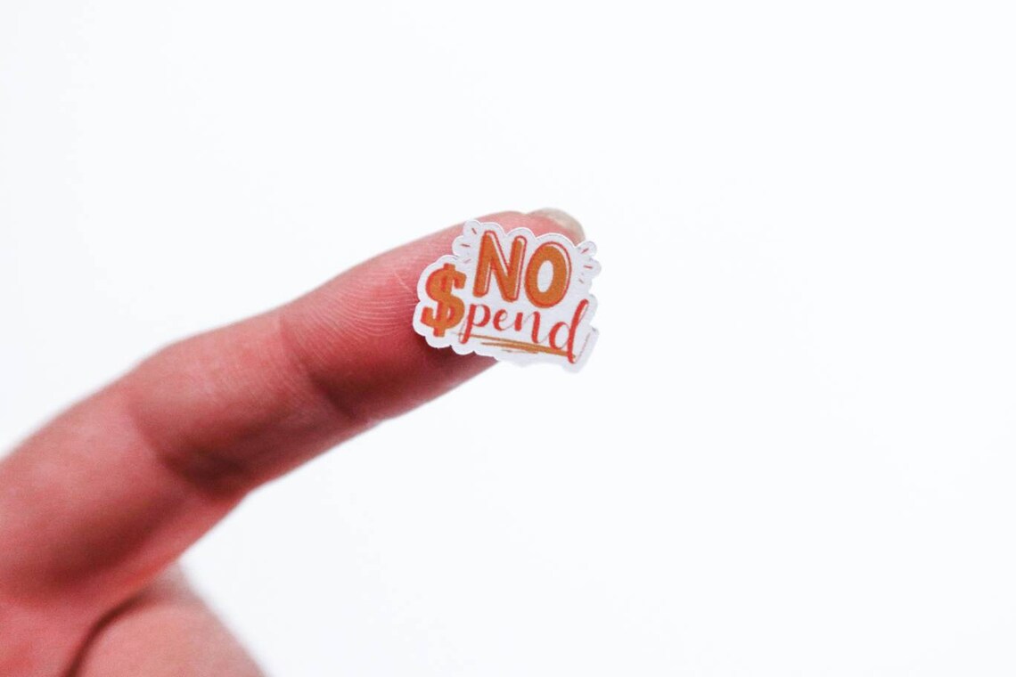 No Spend Stickers Personal Budget Stickers Planner Sticker - Etsy