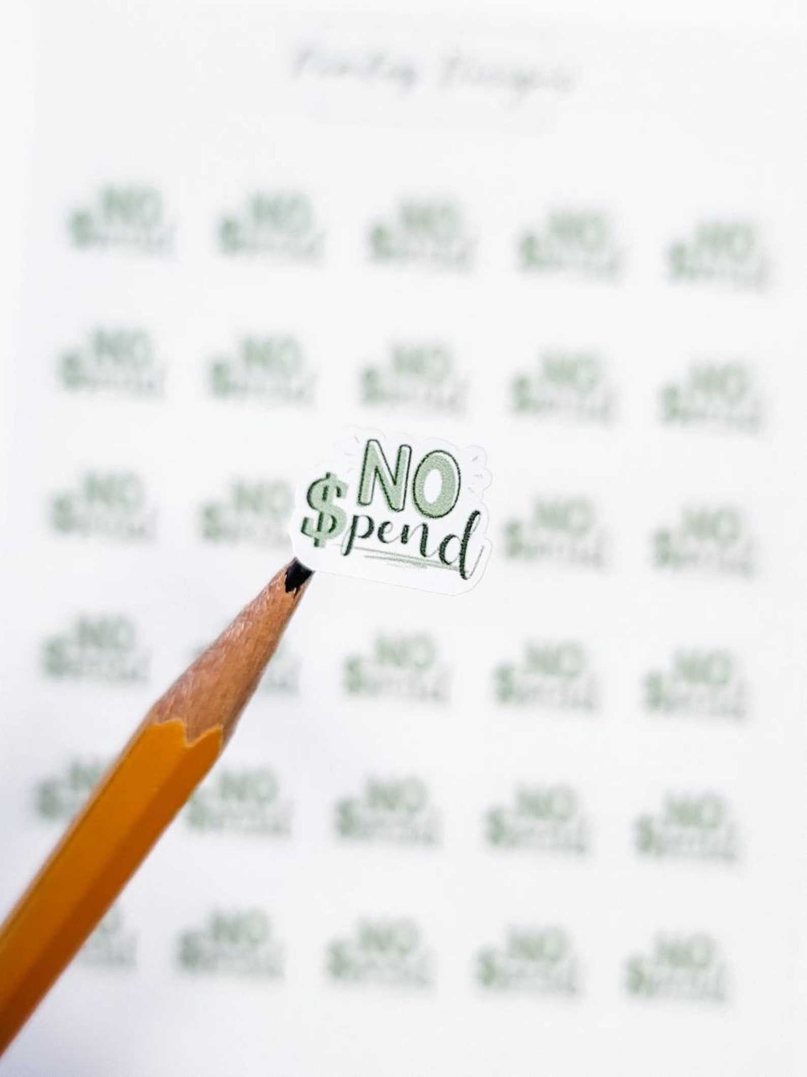 No Spend Stickers Personal Budget Stickers Planner Sticker - Etsy