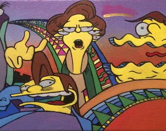 Simpsons painting | Etsy