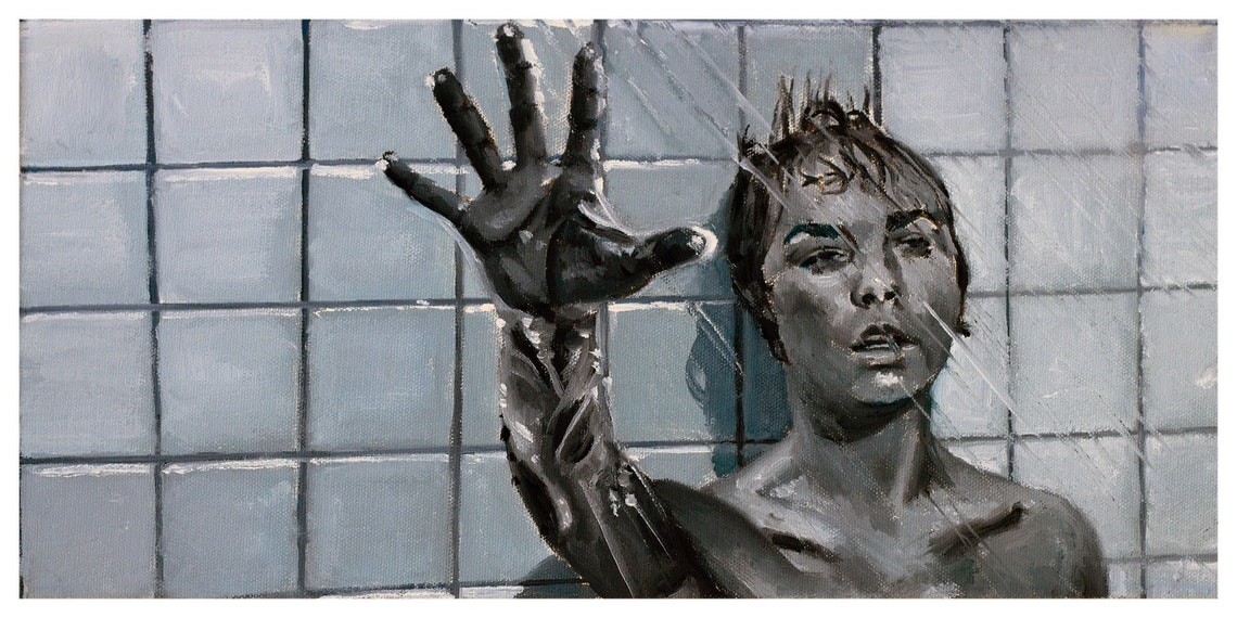 The Shower Scene, Alfred Hitchcocks Psycho 8x16 Art Print - Etsy