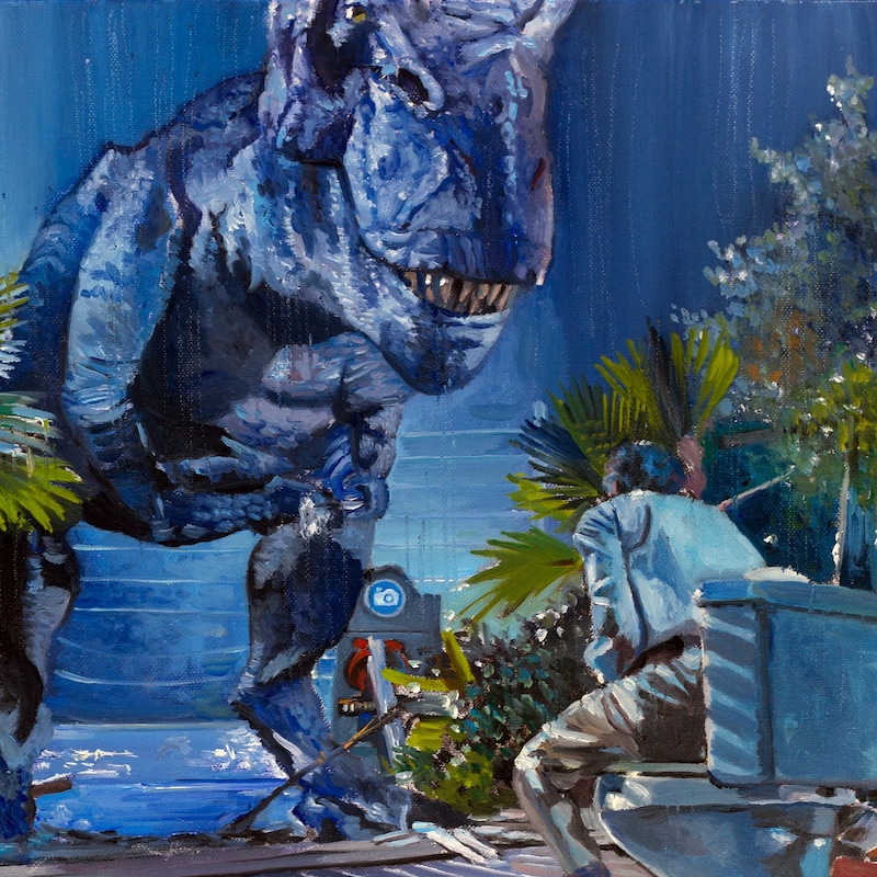 T Rex Painting - Etsy