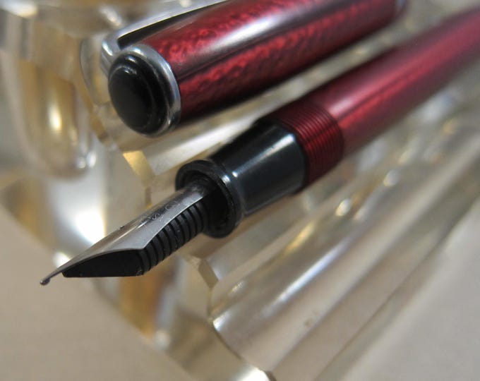 Restored Esterbrook "j" Fountain Pen Red W/2668 Firm Medium Nib Vintage ...